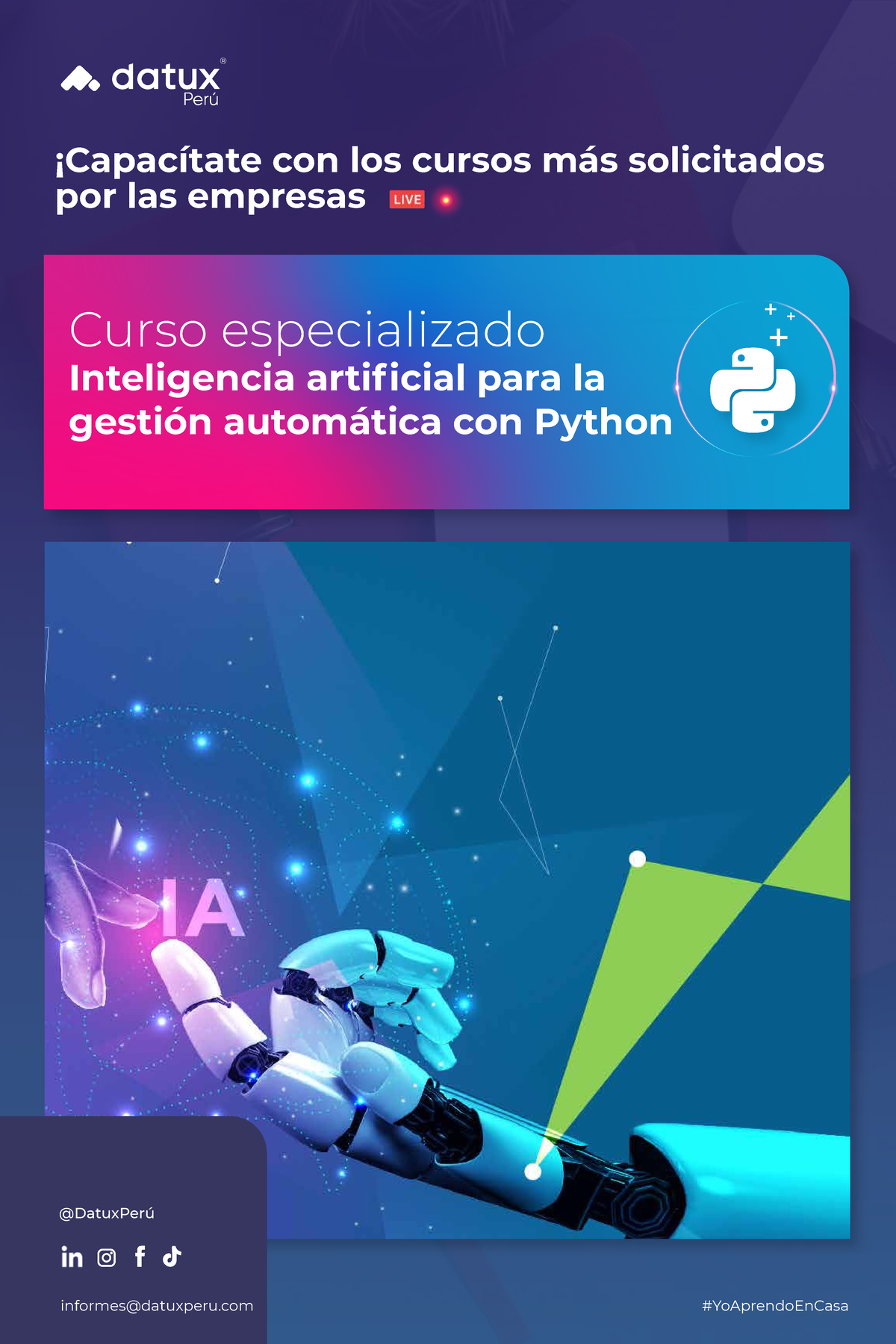 Inteligencia Artificial con Python - ¡Capacítate con los cursos más solicitados por las empresas ...