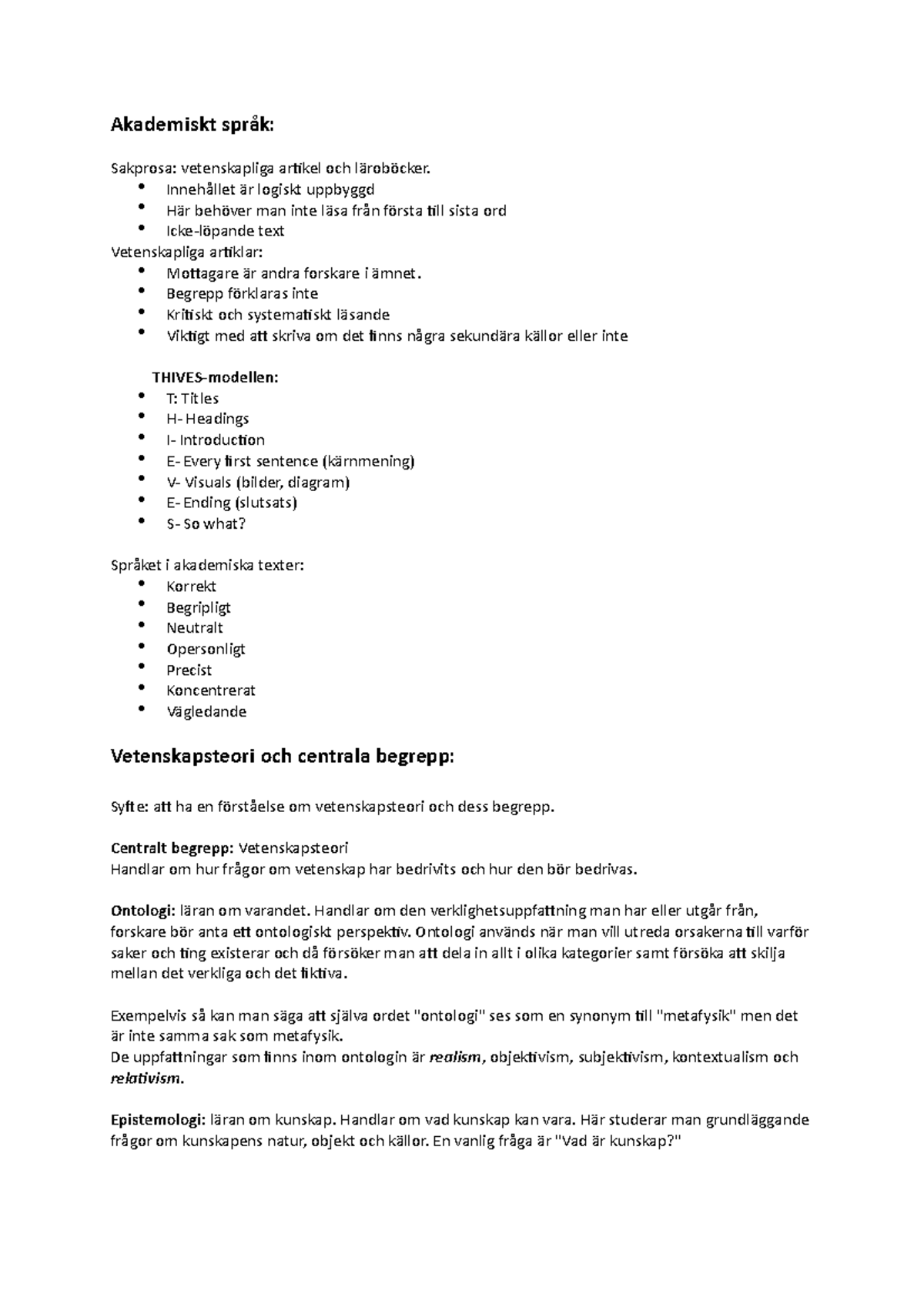 Akademiskt språk - Akademiskt språk: Sakprosa: vetenskapliga artikel ...