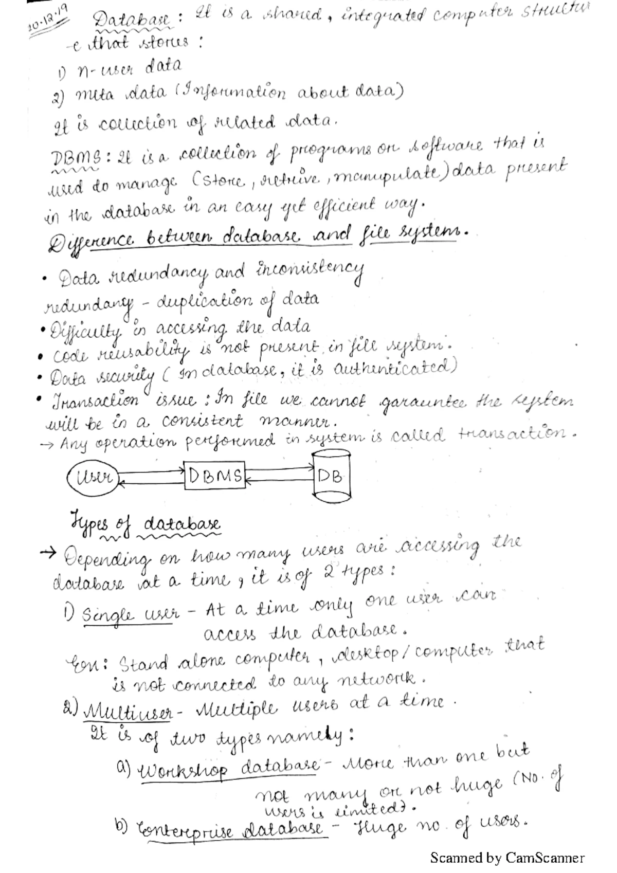 Dbms Sql - complete notes for dbms - Database Management System - Studocu