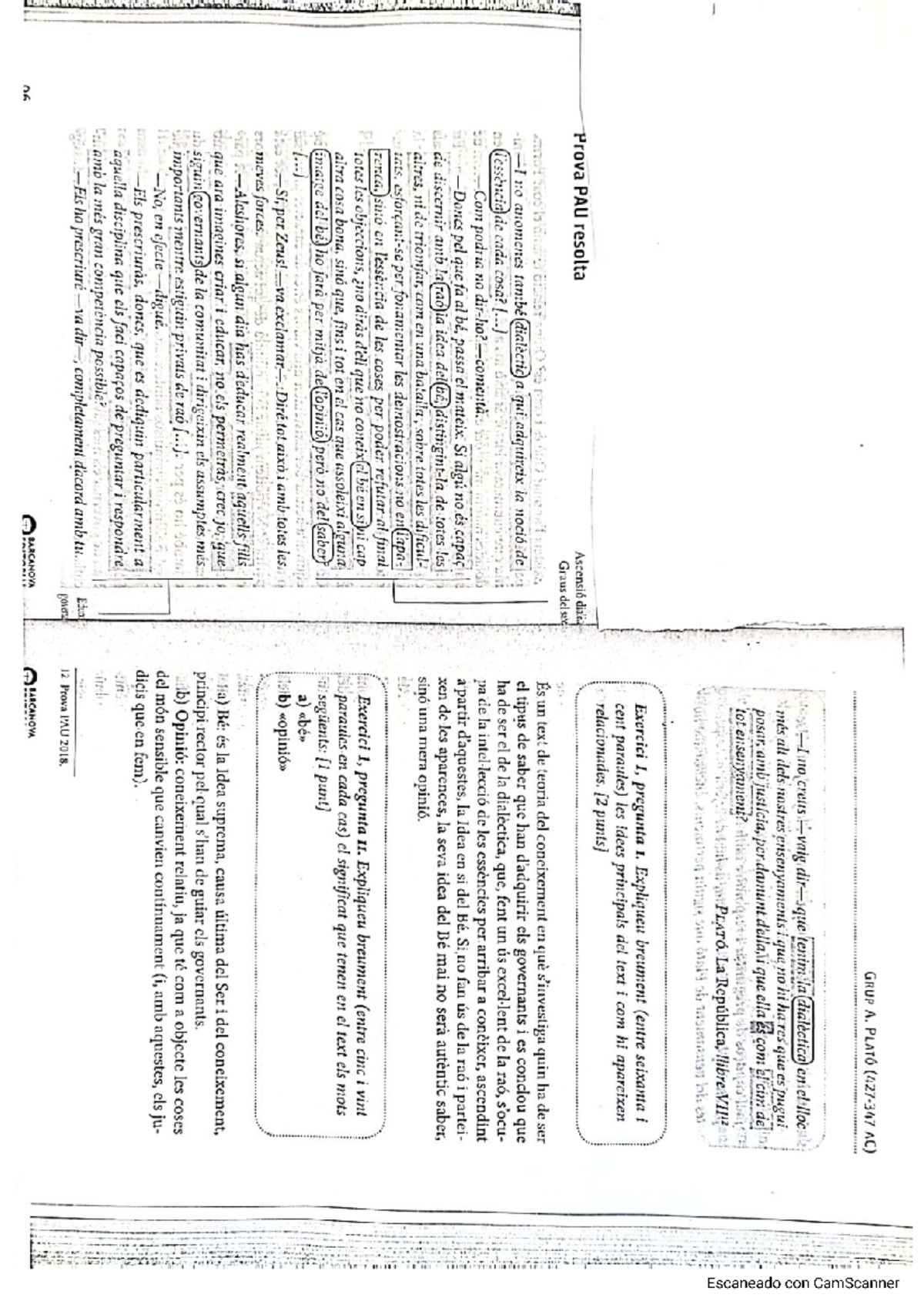 Prova Pau resolta Plato - Filosofia - Studocu