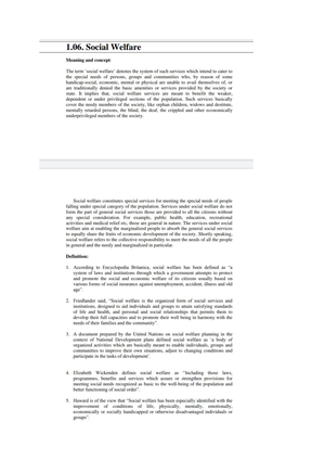 Block-3 - SOCIAL WELFARE POLICIES PROGRAMS AND SERVICES - 204 Origin ...