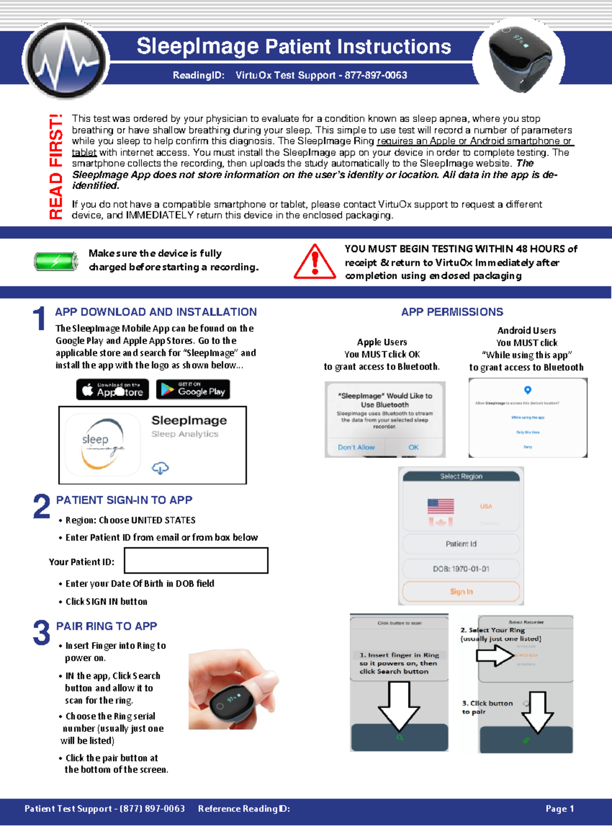 Sleep Image Patient Instructions - SleepImage Patient Instructions ...