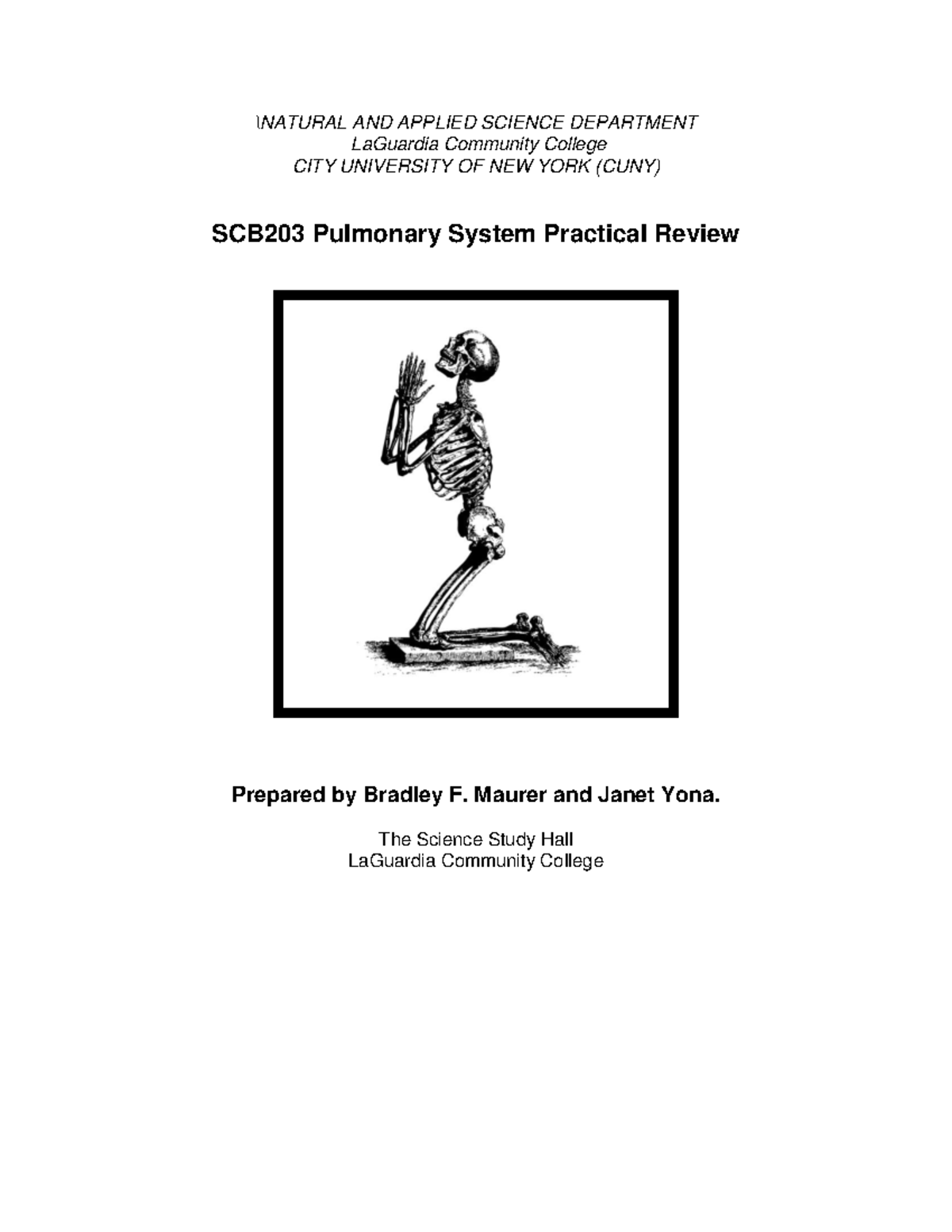 Respiratory System Practical Review - \NATURAL AND APPLIED SCIENCE ...
