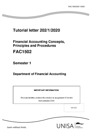202 2018 1 b - Notes - FAC1502/202/1/ Tutorial letter 202/1/ Financial ...