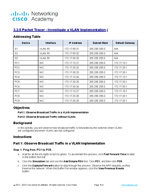 17.7.6 Packet Tracer - Troubleshoot Connectivity Issues - Addressing Table Device Interface IP ...