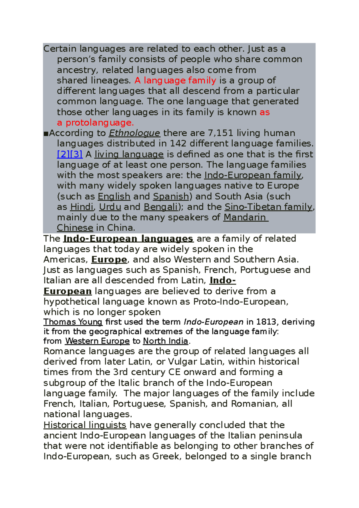 Документ (105) - Yes - Certain languages are related to each other ...