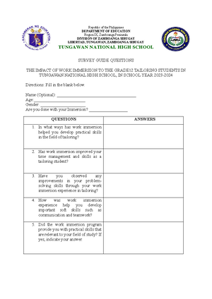 MY Humss Portfolio Sample Format - Department of Education Region III ...