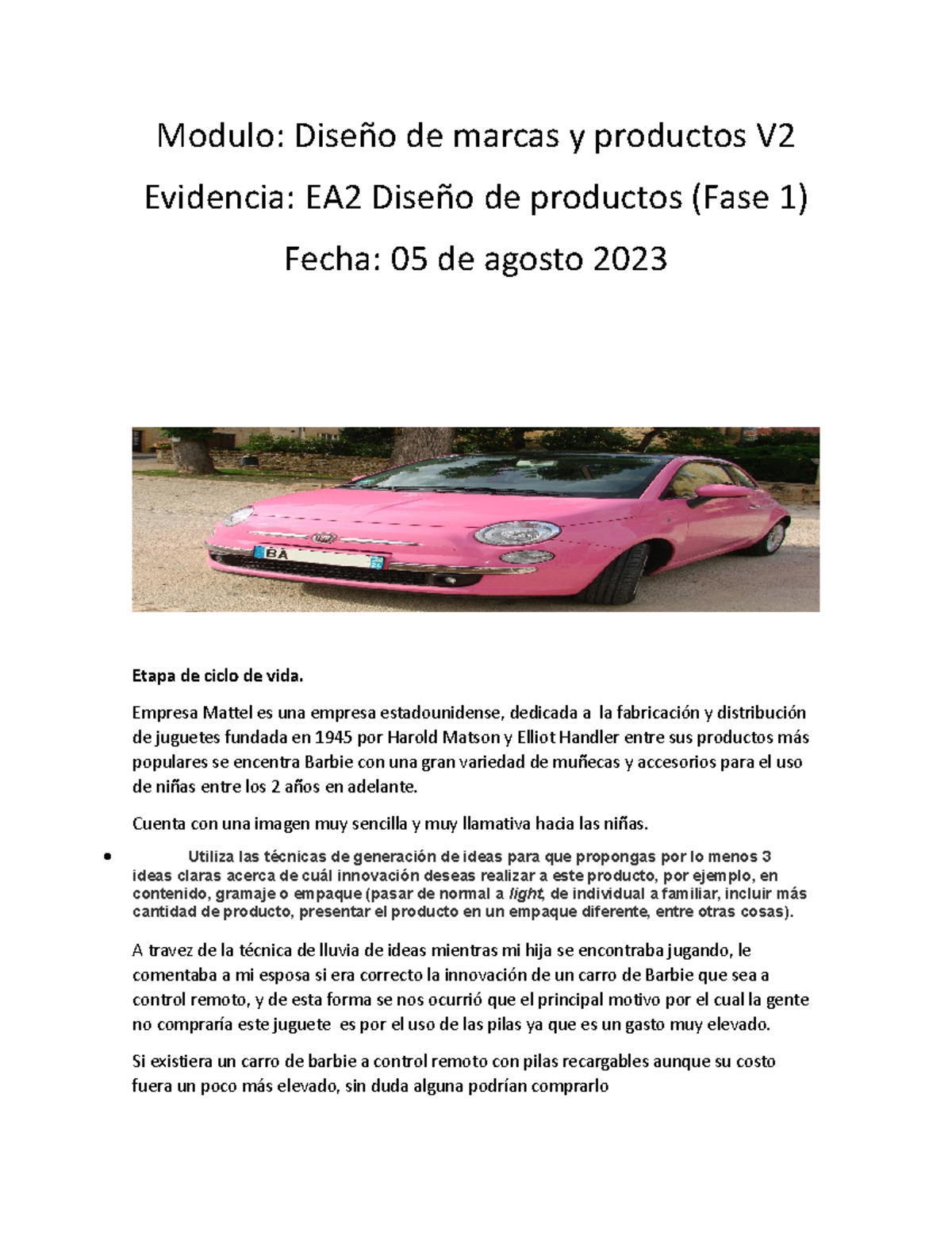 Fase - ejercicios fase 1 - Modulo: Diseño de marcas y productos V ...