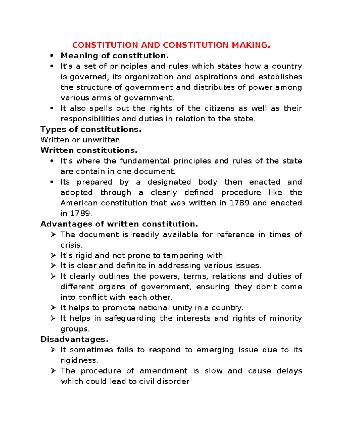 14. Constitution AND Constitution Making - CONSTITUTION AND ...