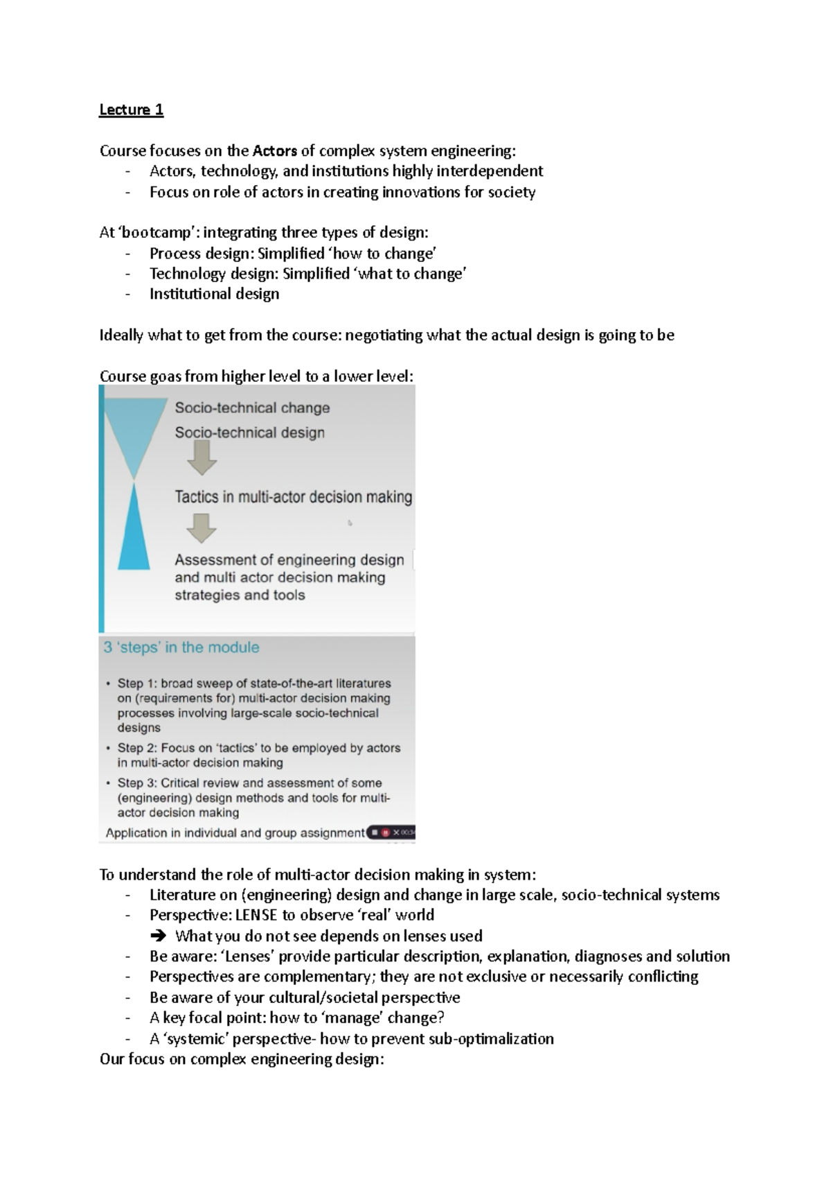 Lecture 1 Managing Multi-actor - Lecture 1 Course focuses on the Actors ...