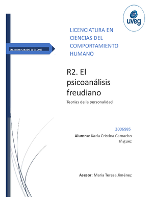 Reto 2 unidad 1 - EL PSICOANÁLISIS FREUDIANO UNIDAD 1 RETO 2 EL ...