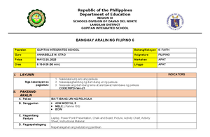 AP 7 - 4TH Quarter - AP 7 - Liceo de Davao Briz District, Tagum City ...