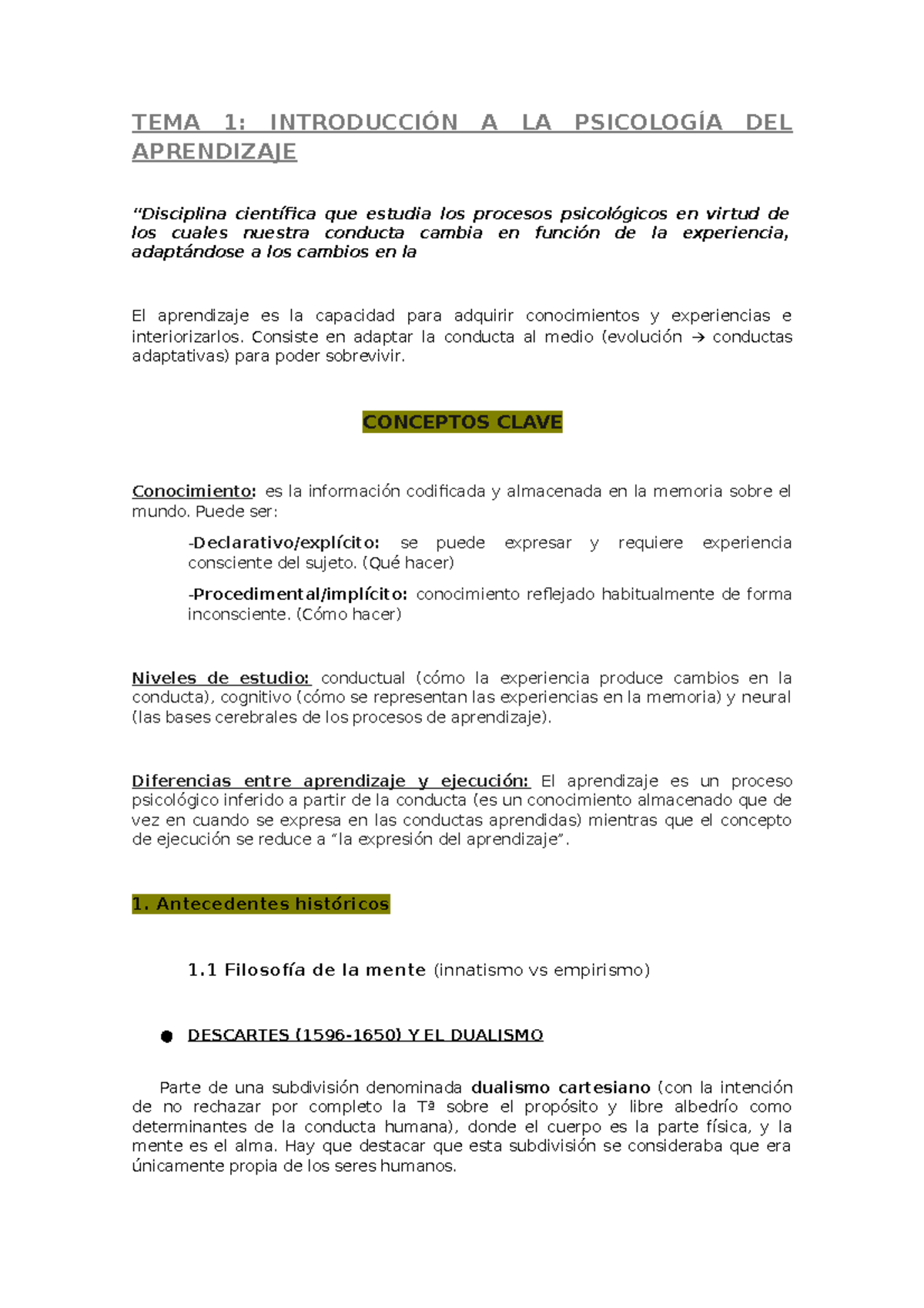 Tema2-Conducta Refleja, Habituación y S - TEMA 1: INTRODUCCIÓN A LA ...