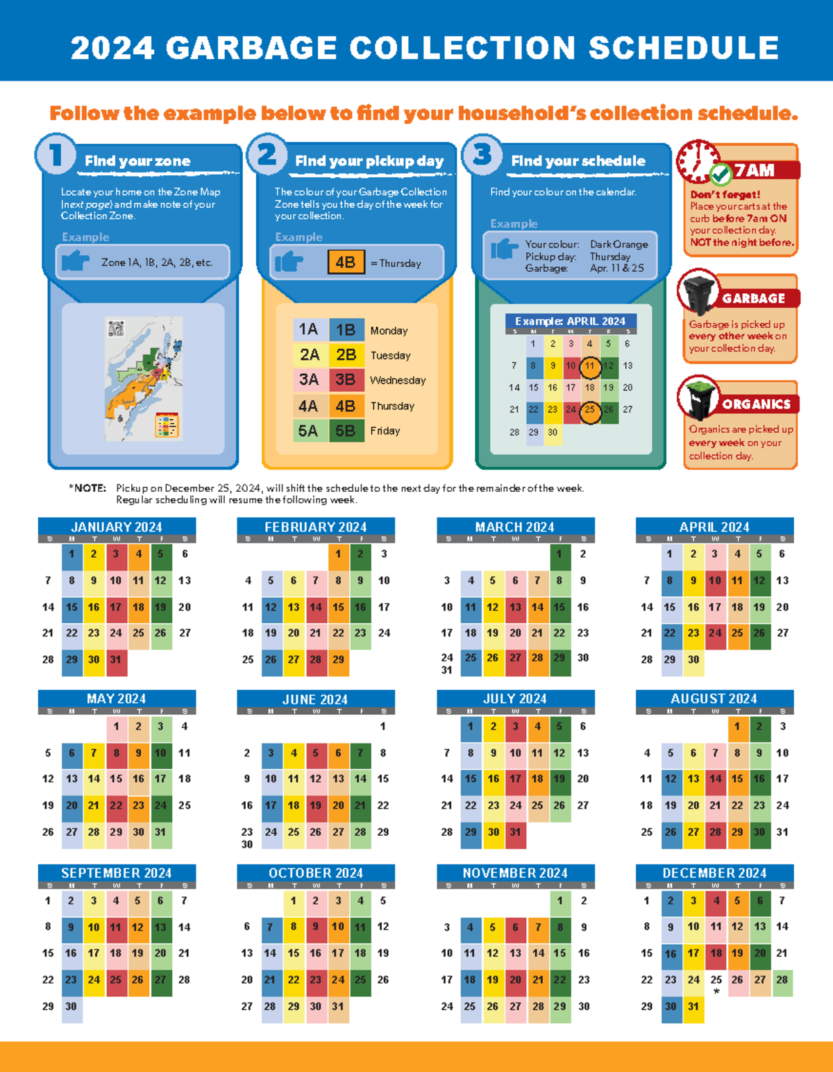 2024 garbage collection schedule - S DECEMBER 2024M T W T F S S ...