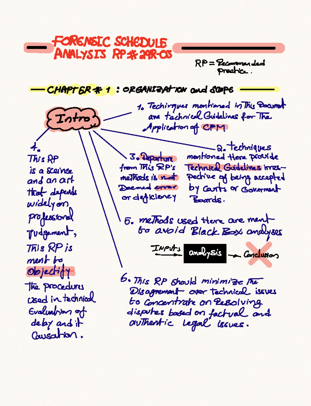 Claim Notes - FORENSIC SCHEDULE ANALYSIS RP 291 03 RP Recommended ...