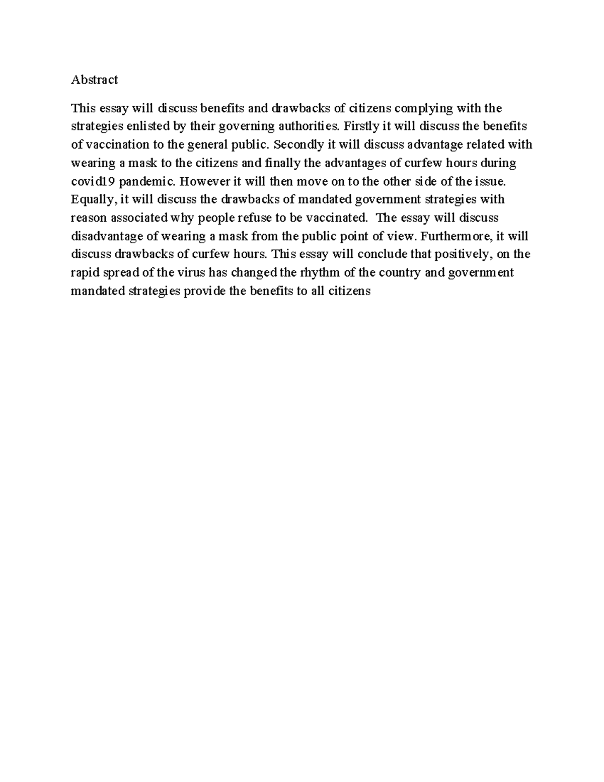 Assignment 1 Essay - additional practical material - Abstract This ...