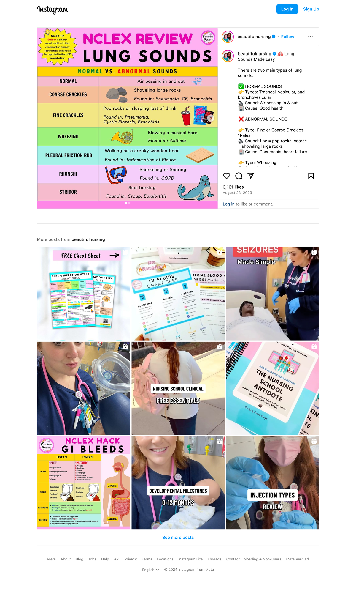 🫁 Lung Sounds Made Easy There are two main types of lung sounds Normal ...