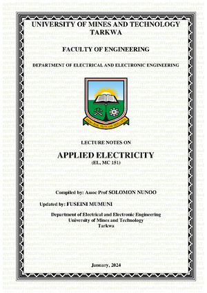 Concepts in electric circuits - Dr. Wasif Naeem Concepts in Electric ...