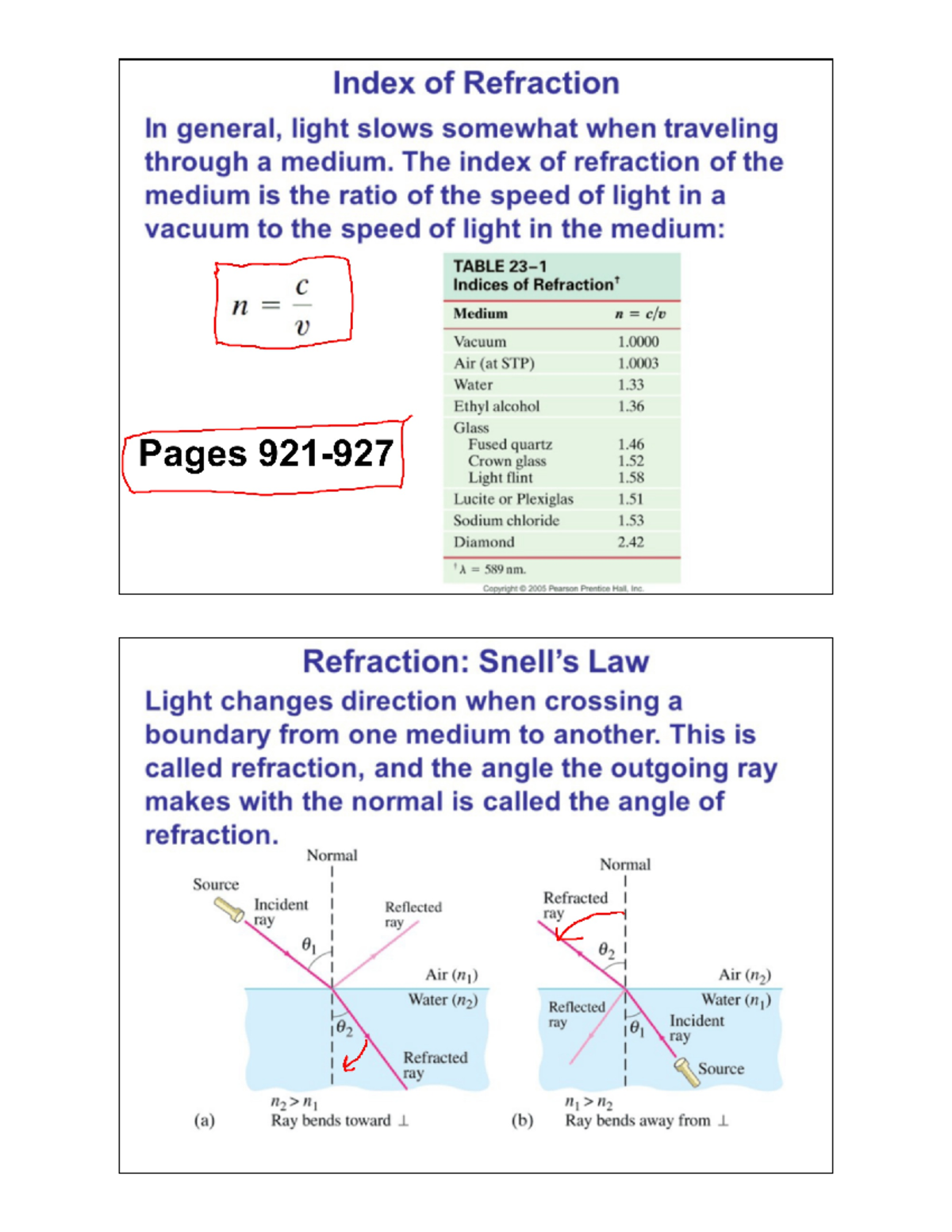 4-3 Refraction Completed - MATH 162 - Studocu