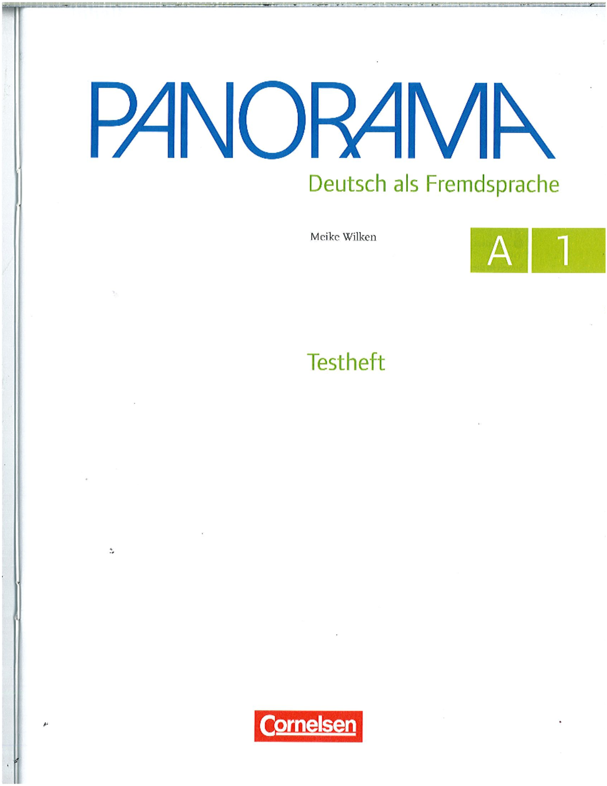 Panorama Testheft A1 - Vorbereitung auf die Prüfung - PANORAMA Deutsch ...