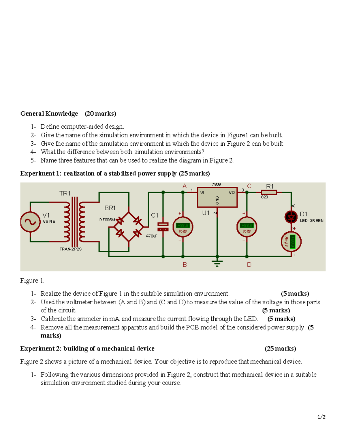 MET62 Exams - tutorial for computer aided design - General Knowledge (20 marks) 1- Define - Studocu