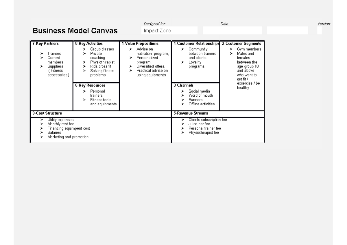Business-model-canvas - Designed for: Date: Version: Business Model ...