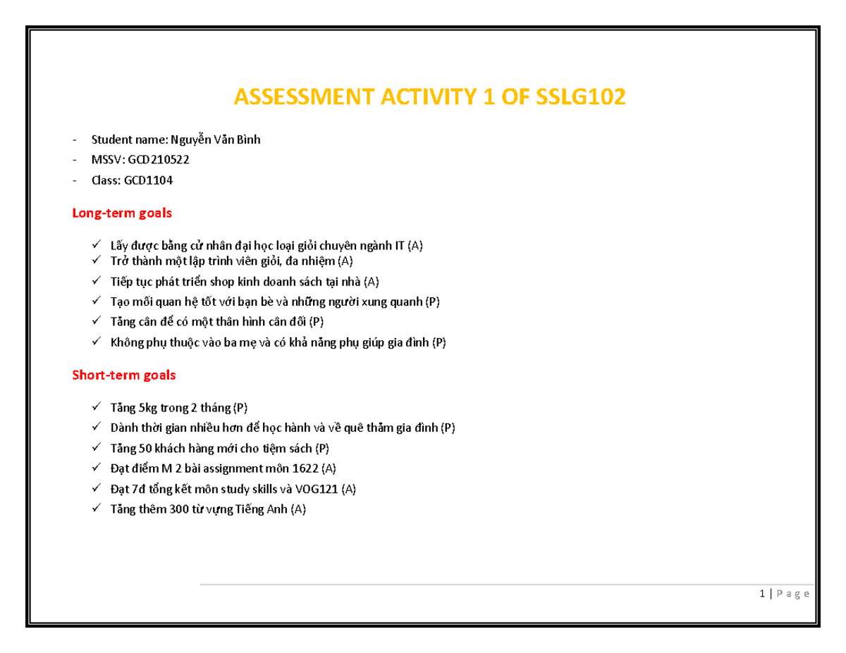 Assessment Activity 1 OF SSLG102 - ASSESSMENT ACTIVITY 1 OF SSLG ...