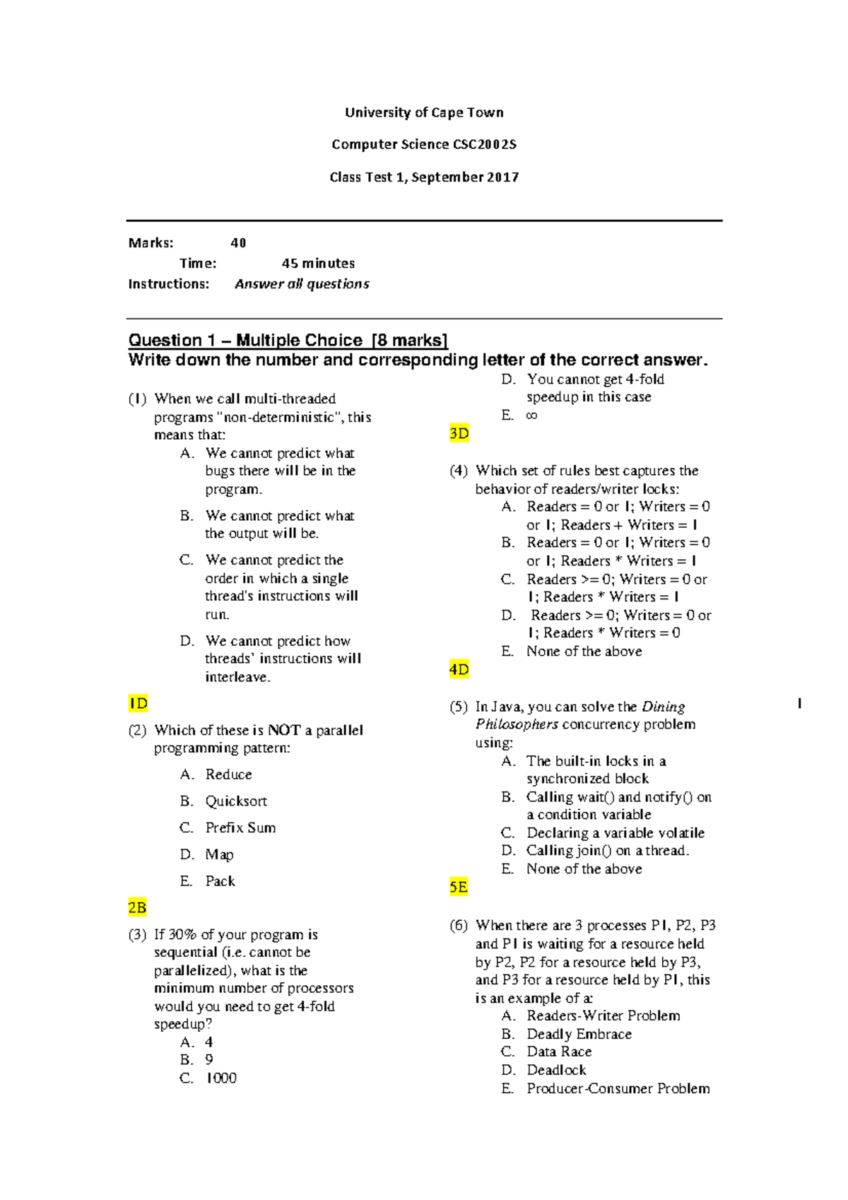 Csc2002 S-test1-2017 solutions - University of Cape Town Computer ...