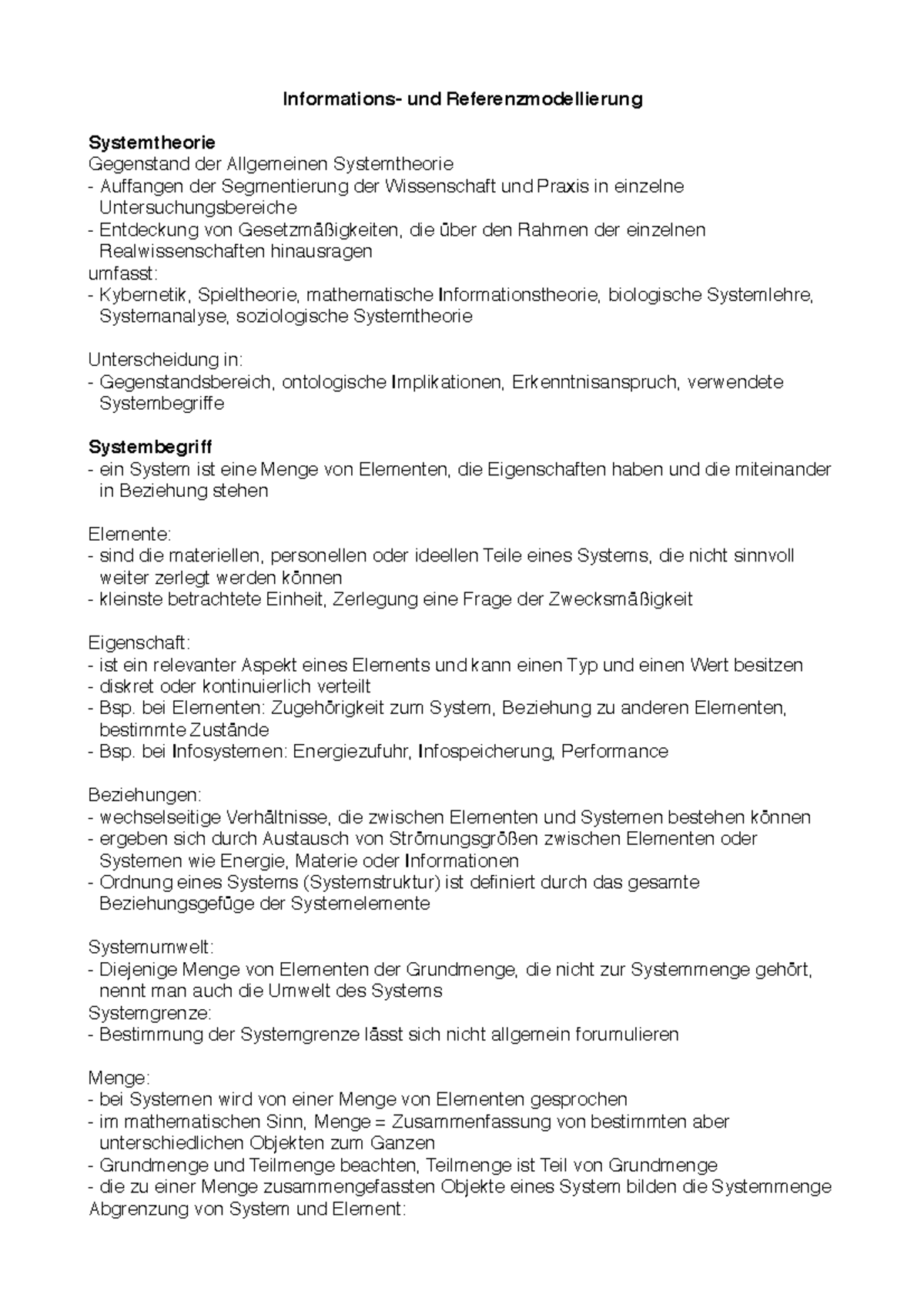Info Mod Zsmf - Zusammenfassung Modellierung von Informationssystemen ...