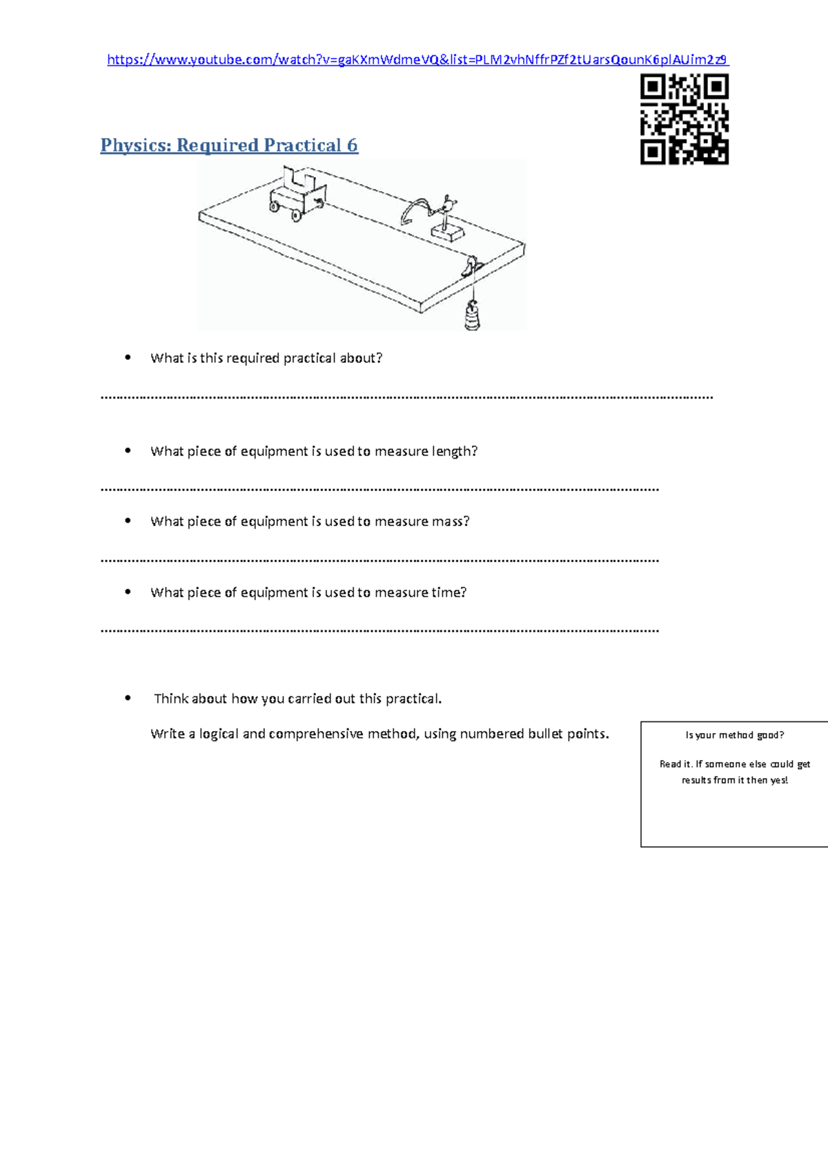 P6 - physics - youtube/watch?v=gaKXmWdmeVQ&list ...