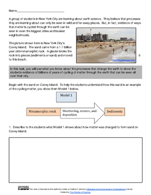 Rock Transformations Unit Test Study Guideusewith Amplify Science-1 ...