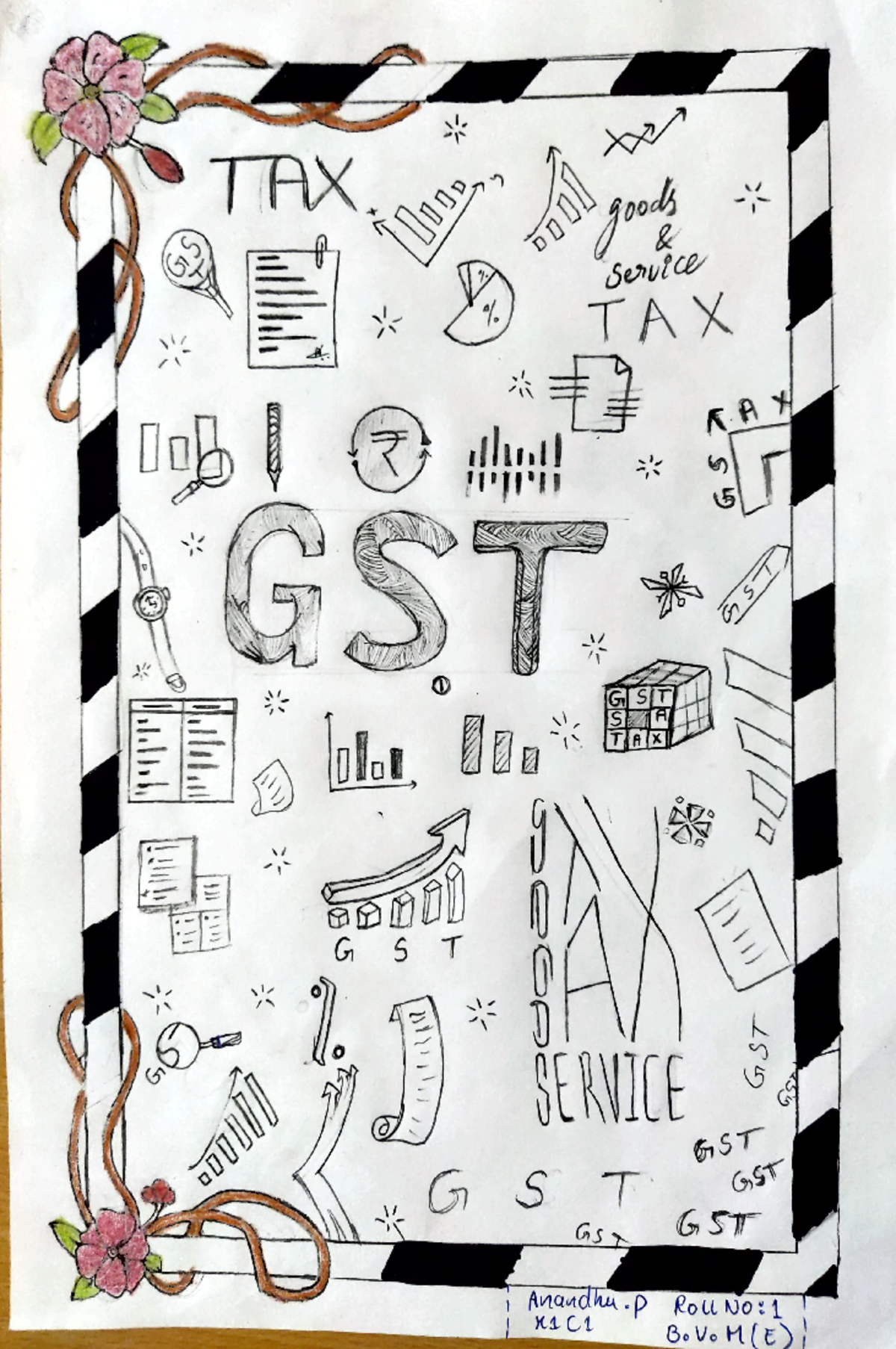 GST project work . (14+1) including cover page - TAX food Senvtce TAX A ...
