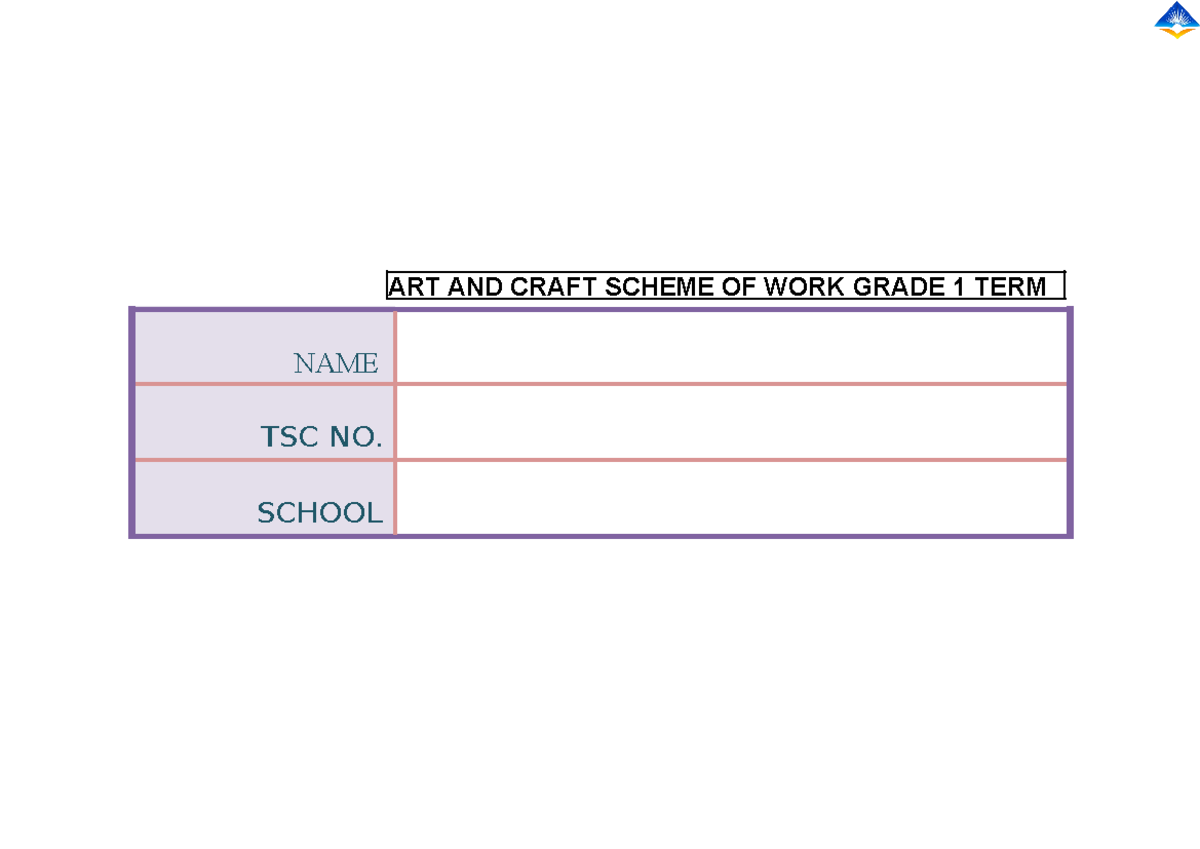 ART GD 1 TERM 2 11 Weeks - Summary Bachelor of Arts - NAME TSC NO ...
