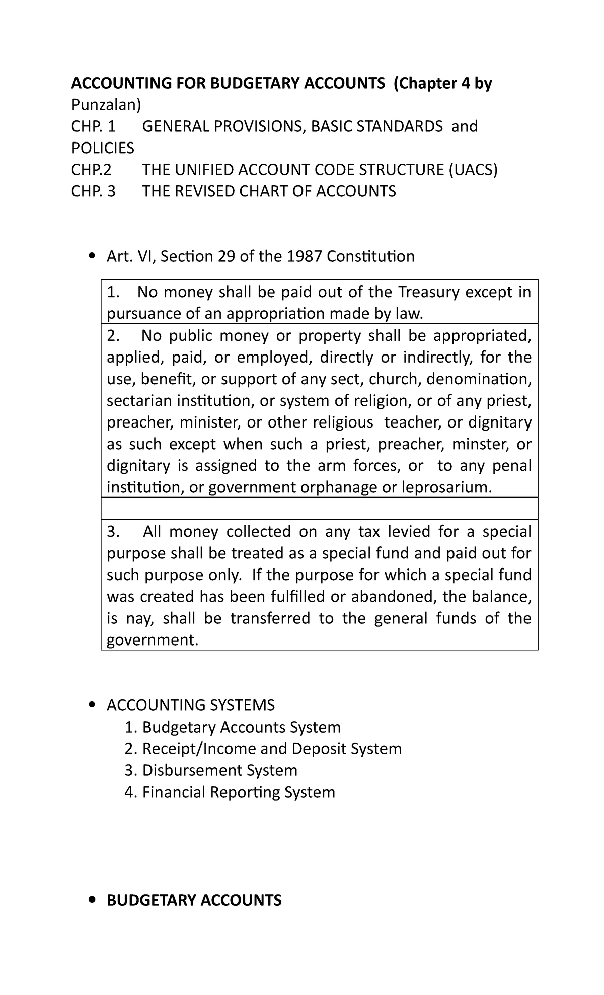 Accounting FOR Budgetary Accounts - ACCOUNTING FOR BUDGETARY ACCOUNTS ...