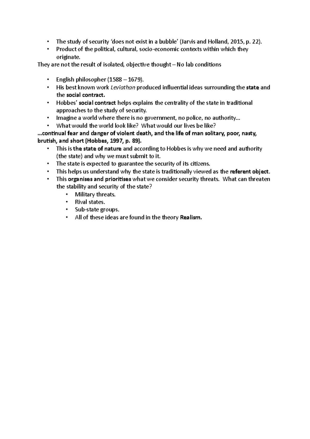 The study of security - notes - 3448 - BCU - Studocu