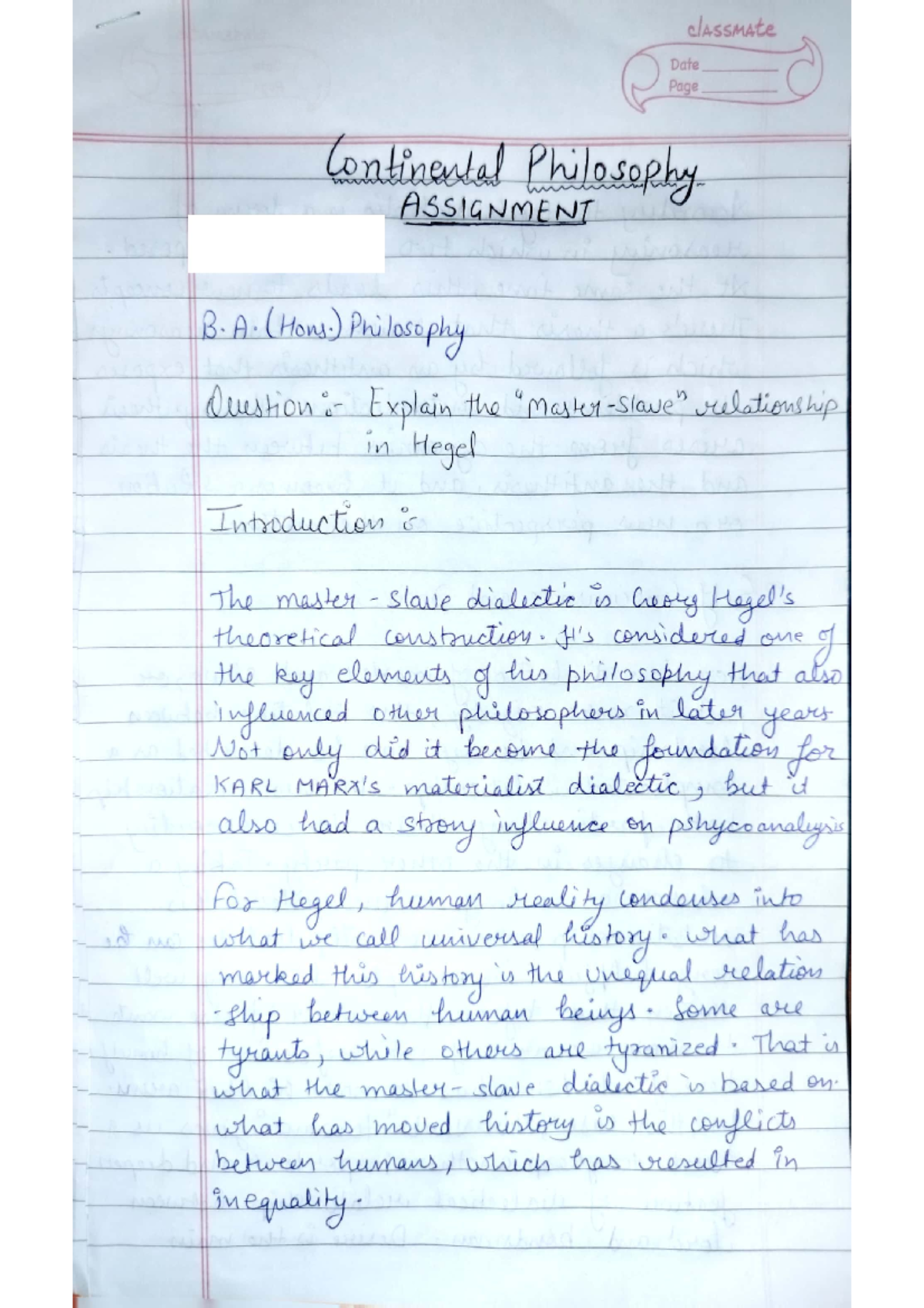 Philosophy Notes - Philosophy Honours - Studocu