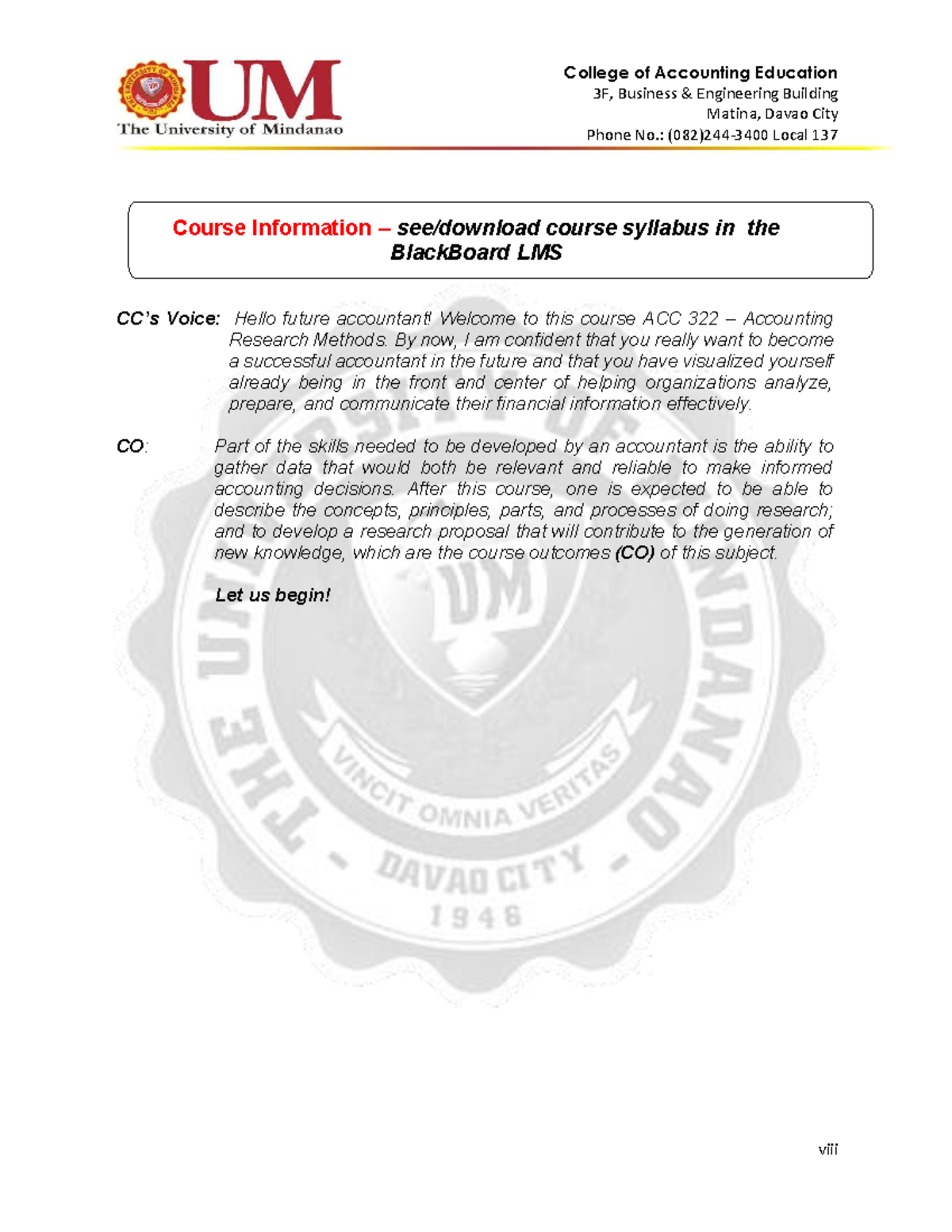 ACC 322 SIM week 1 to 5 - N/A - 3F, Business & Engineering Building ...