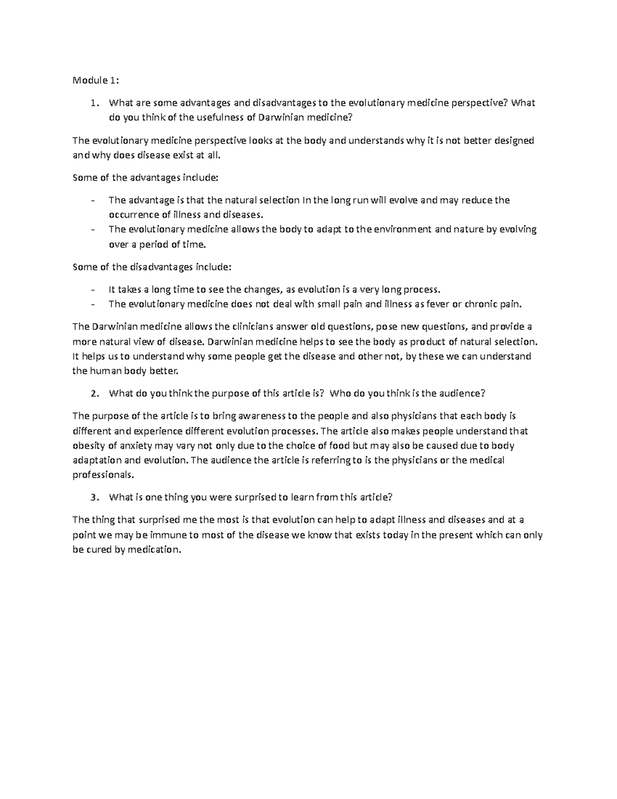 Module 1 - notes - Module 1: What are some advantages and disadvantages ...