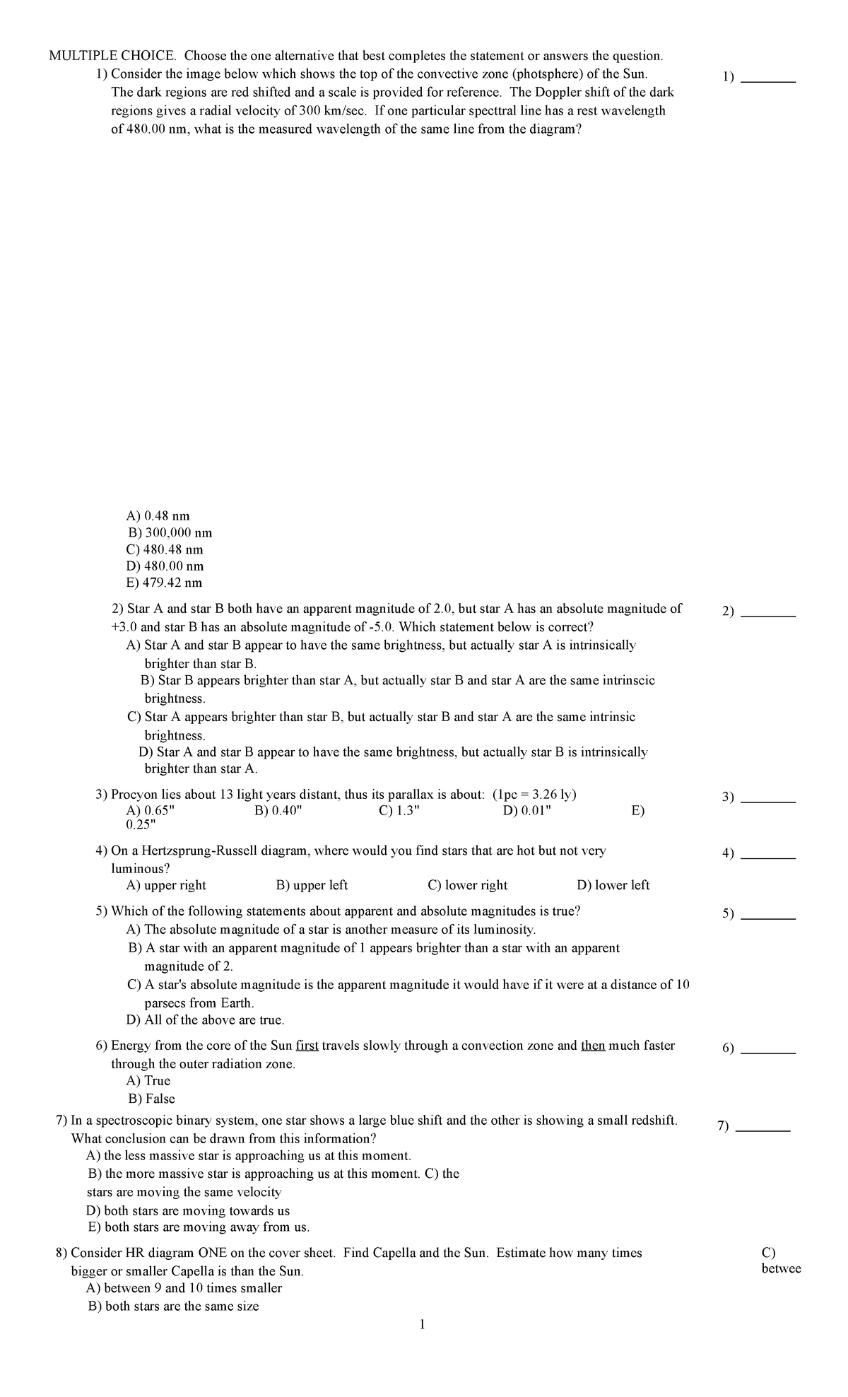 Exam 2 question and answer to practice problems - MULTIPLE CHOICE ...