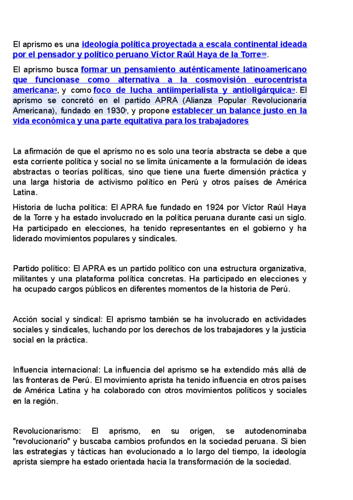 El aprismo es una - xqscwdcwdcwscew - El aprismo es una ideología ...