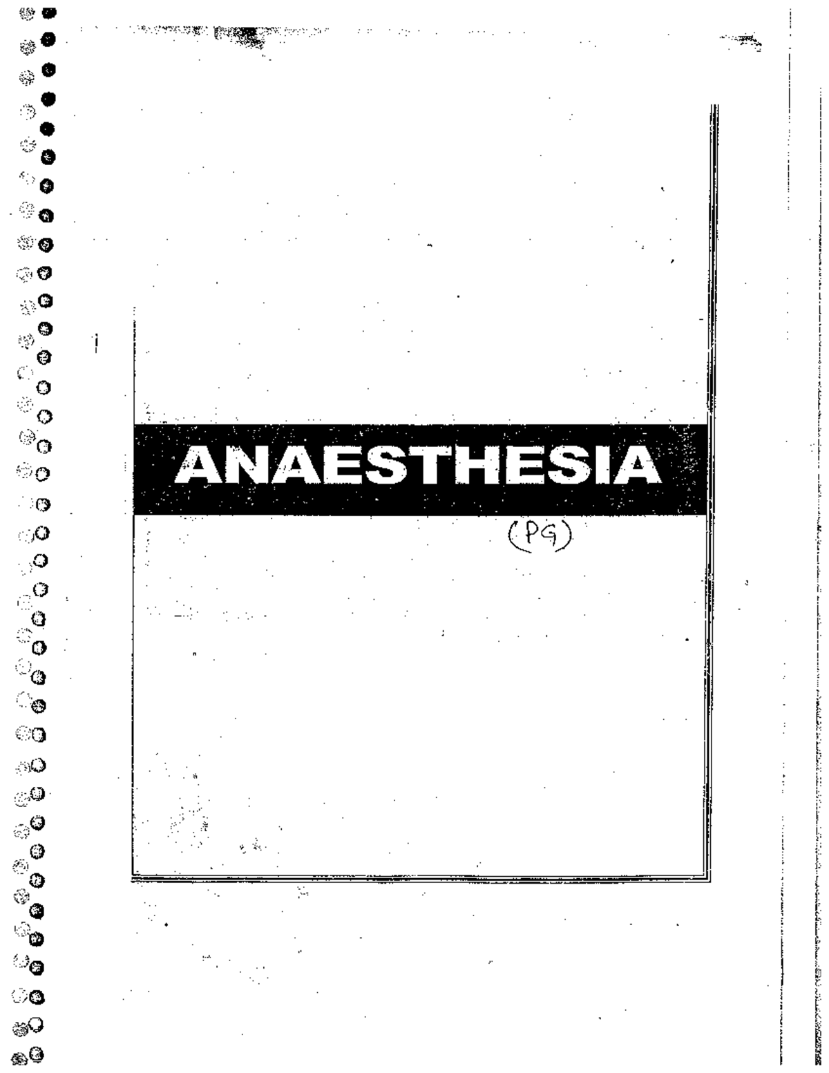 Anesthesia DAMS - ....... - Prof 2 final sample - Studocu