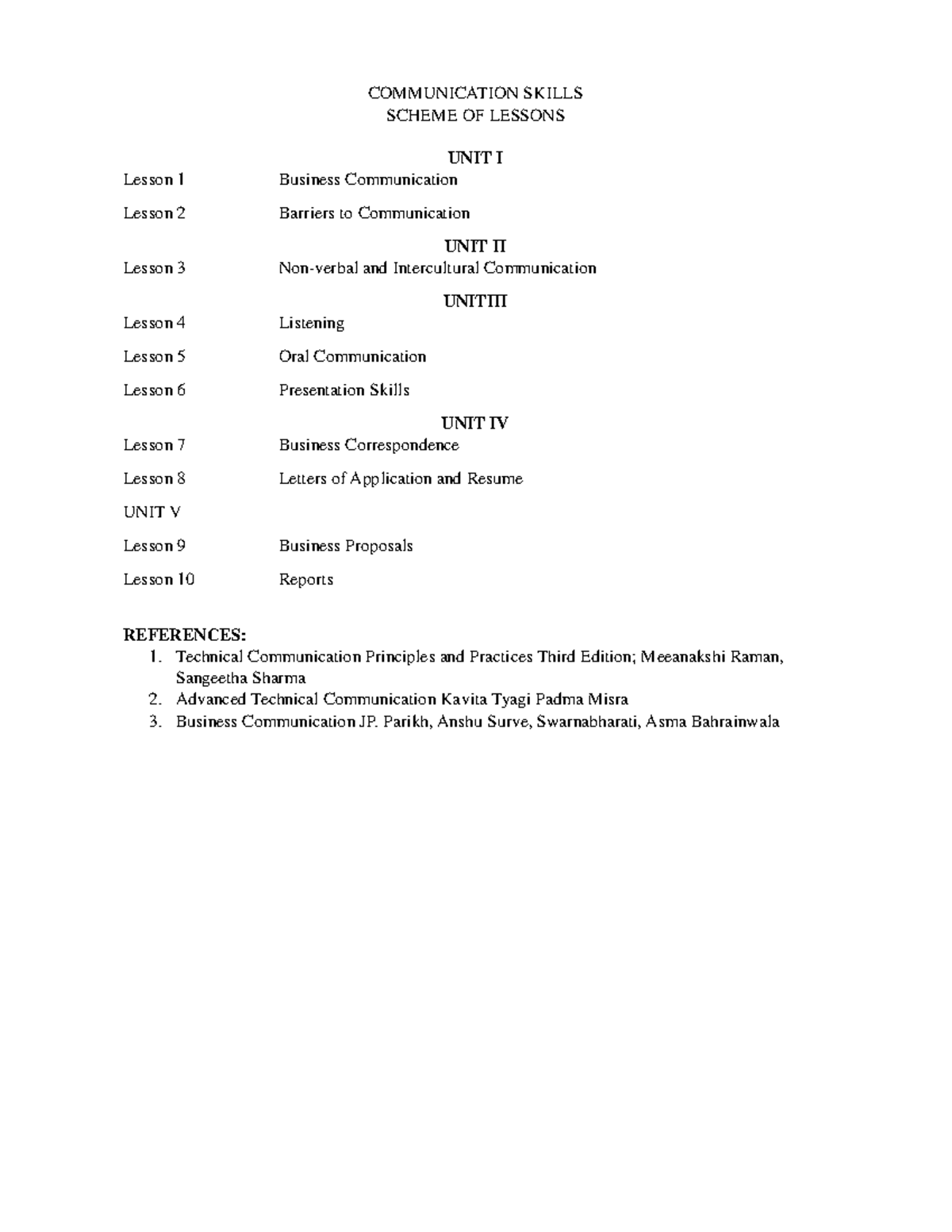 Communication Skills (All Units) - COMMUNICATION SKILLS SCHEME OF ...