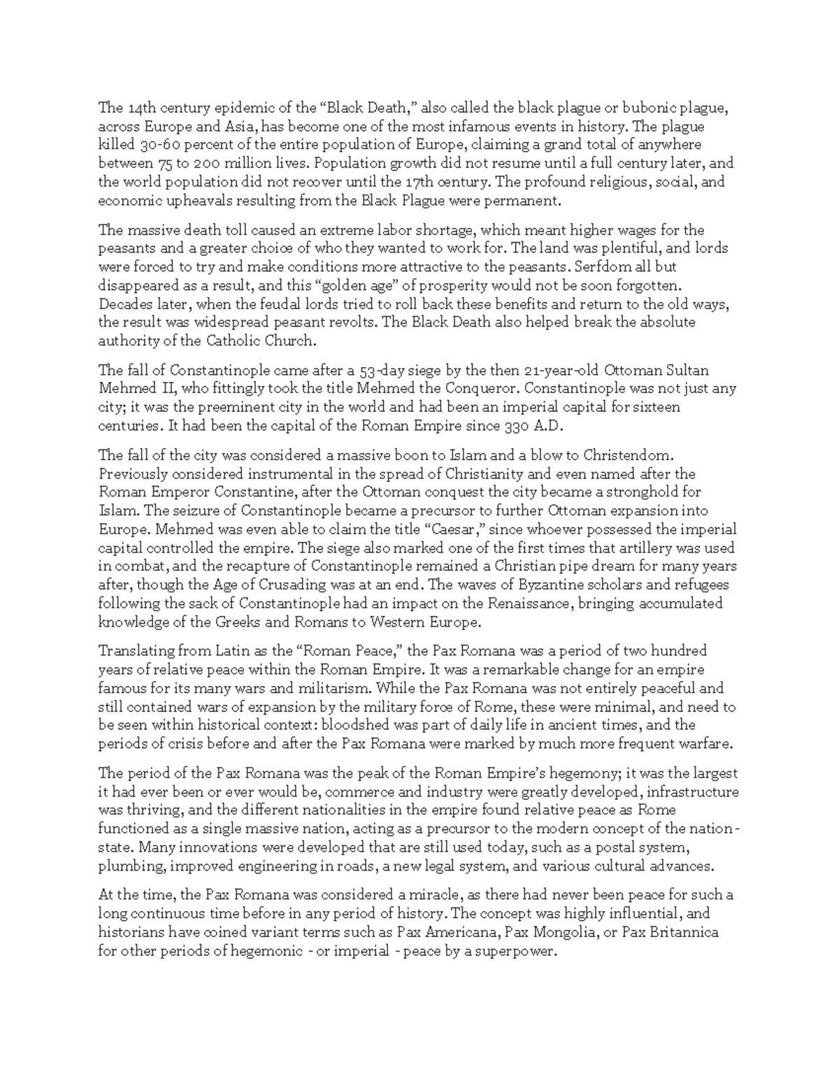 Document 14 - Marshall Newman - The 14th century epidemic of the