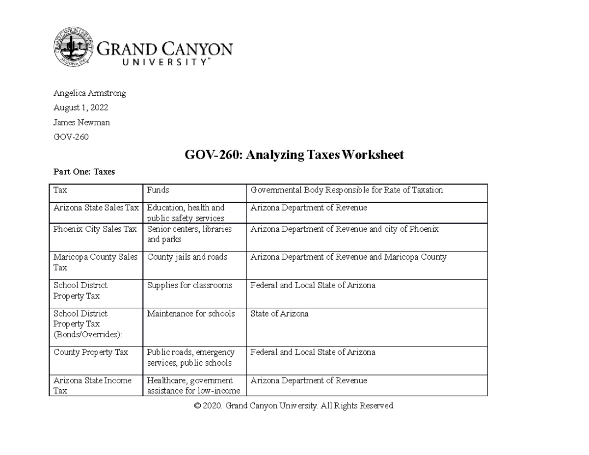 Topic 2 Analyzing Tax Worksheet AArmstrong - Angelica Armstrong August ...