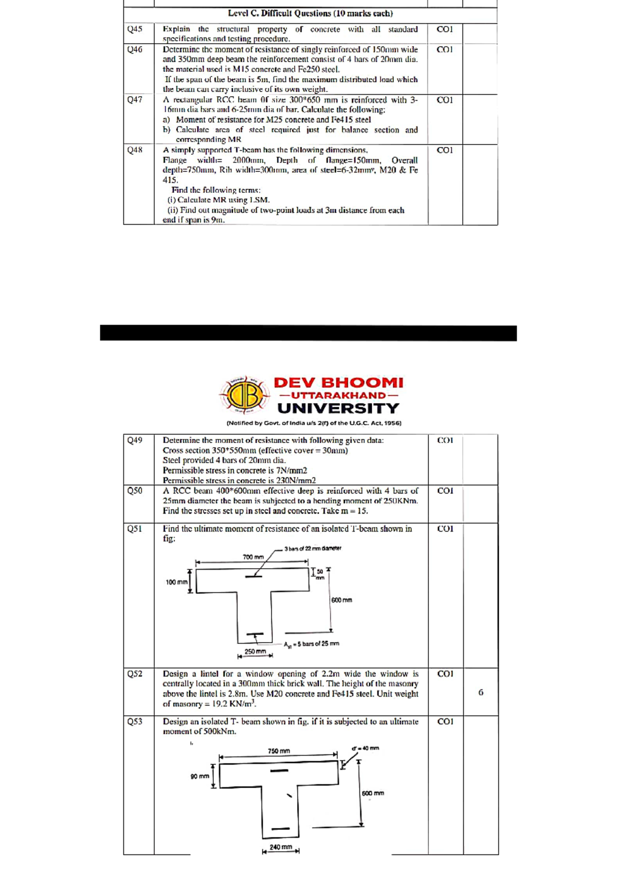 DRCE Assignment - Level C. Difficult Questions (10 marks each) Q45 ...