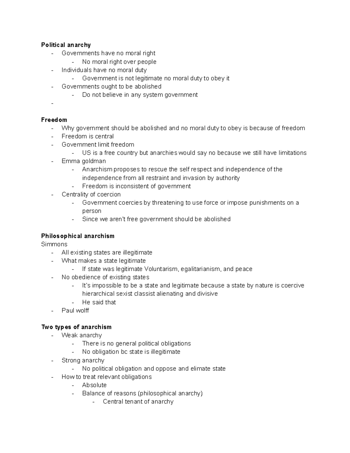 Anarchy and philosphical anarchism - Political anarchy - Governments ...