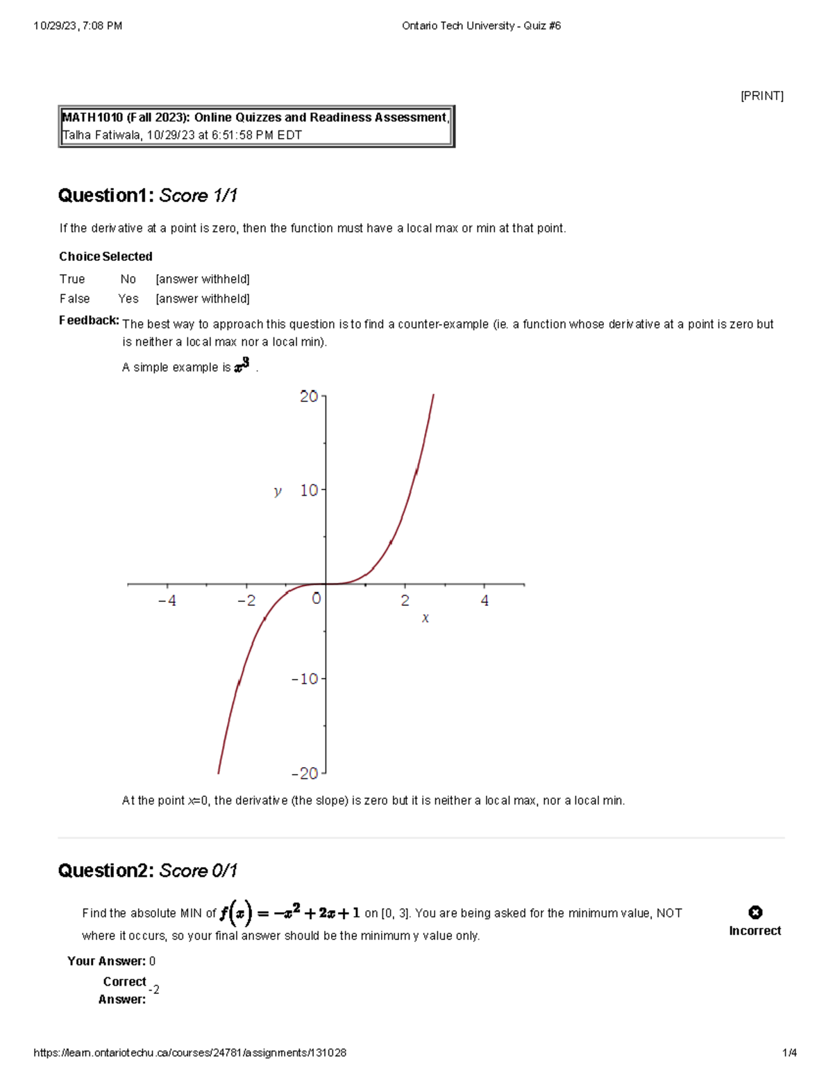 Quiz 6 attempt 2 - weekly quiz - [PRINT] MATH1010 (Fall 2023): Online ...