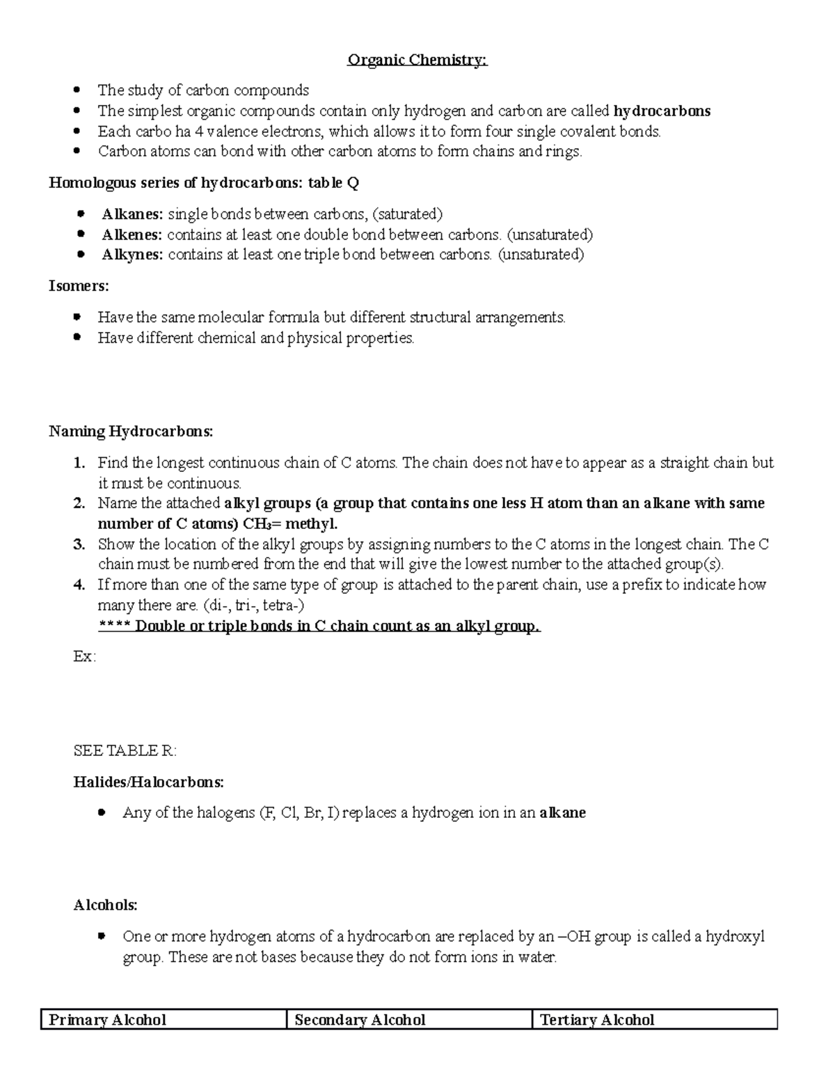 Organic Chemistry - Organic Chemistry: The study of carbon compounds ...