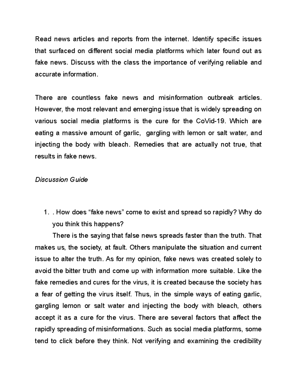 Read news articles and reports from the internet - Identify specific ...
