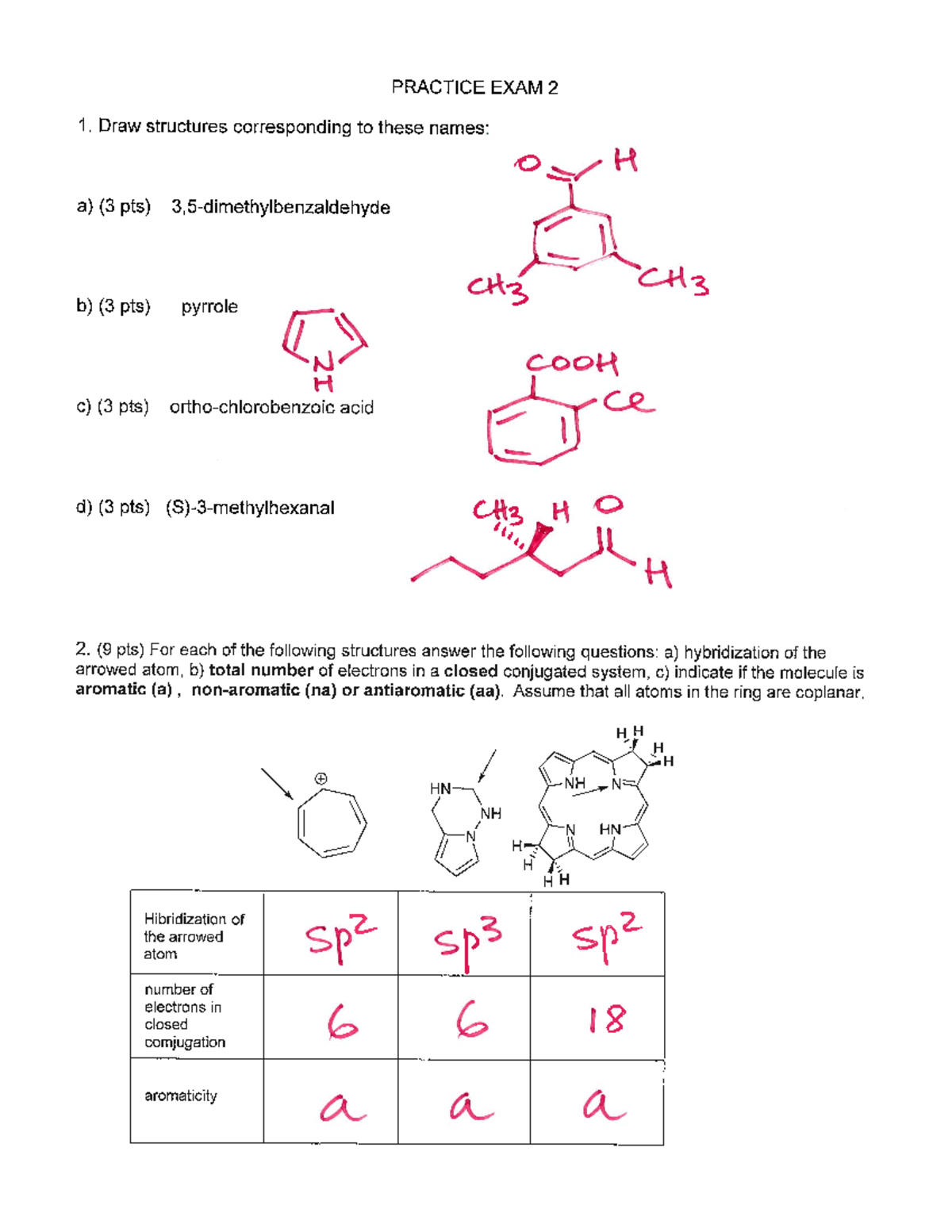 Key to Practice exam 2 - CHEM 237 - Studocu
